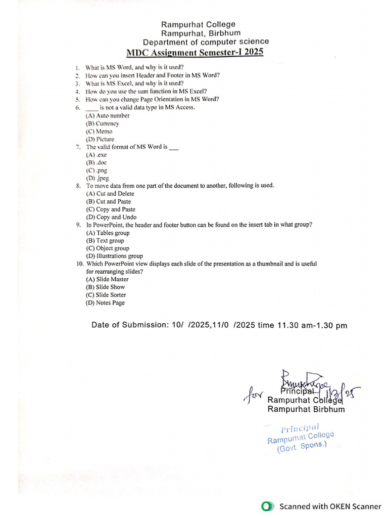 MDC Sem 1 Assignment Computer Science | PDF