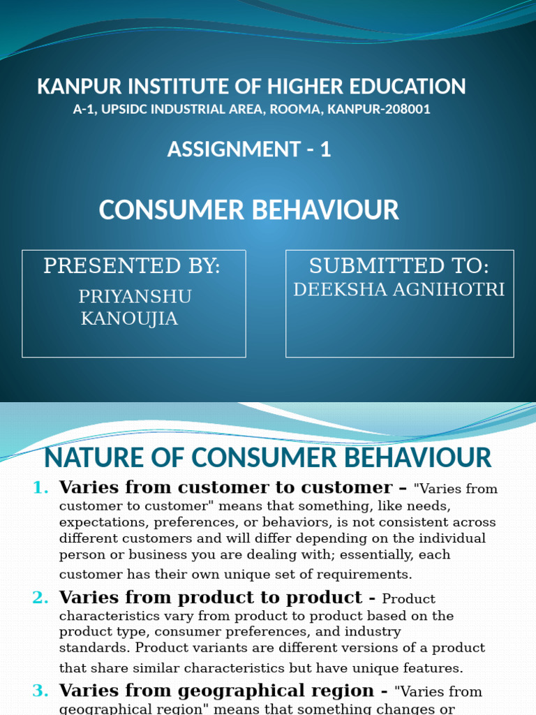 Consumer Behaviour | PDF