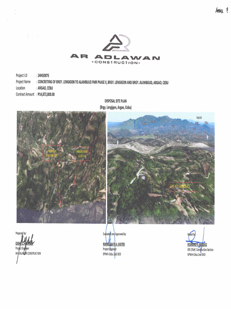 Disposal Site Plan Sample | PDF