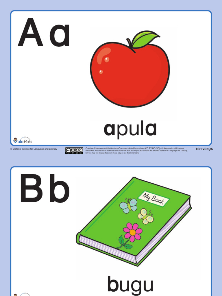 Alphabet Frieze Tshivenda 0 | PDF | Creative Commons | Creative Commons ...