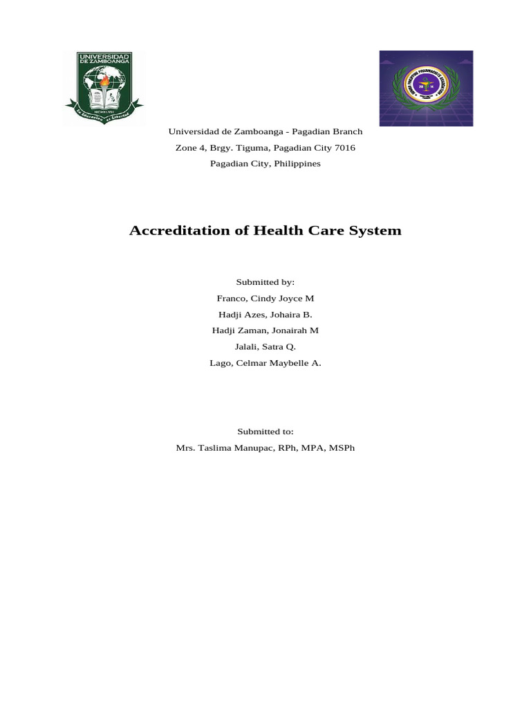 MODULE 4: Accreditation of Health Care Systems | PDF | Joint Commission ...