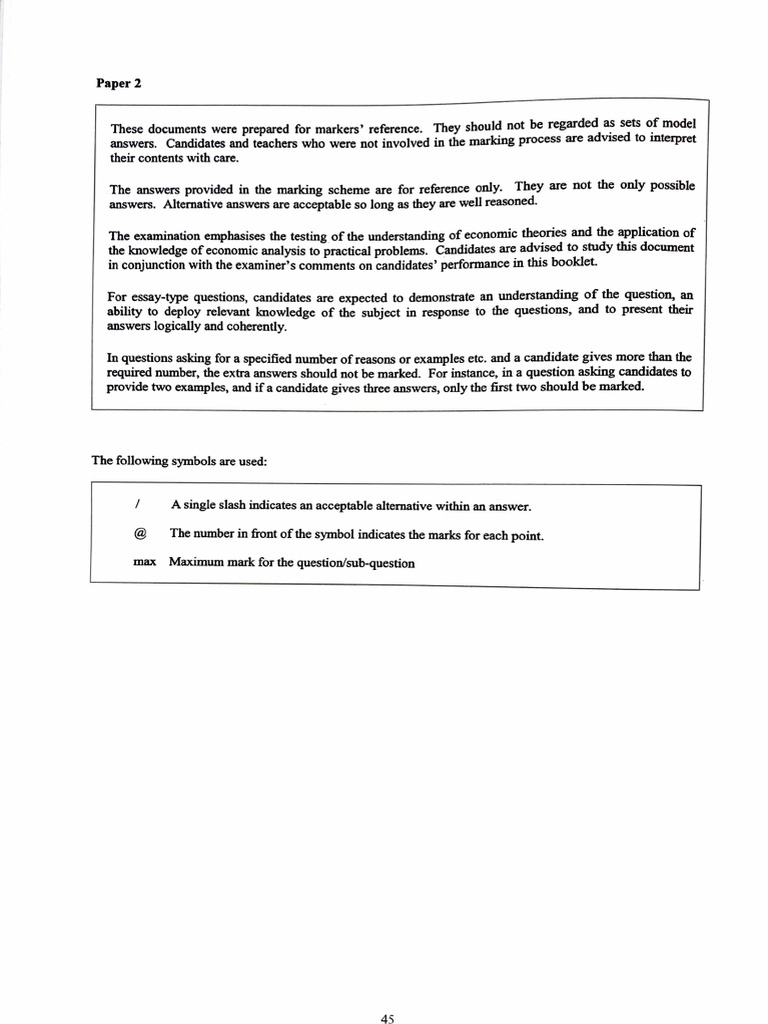 2019 DSE Economics Marking (ENG) | PDF