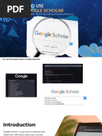 Google Scholar - Beginners Guide STUDENTS | PDF | Libraries | Communication
