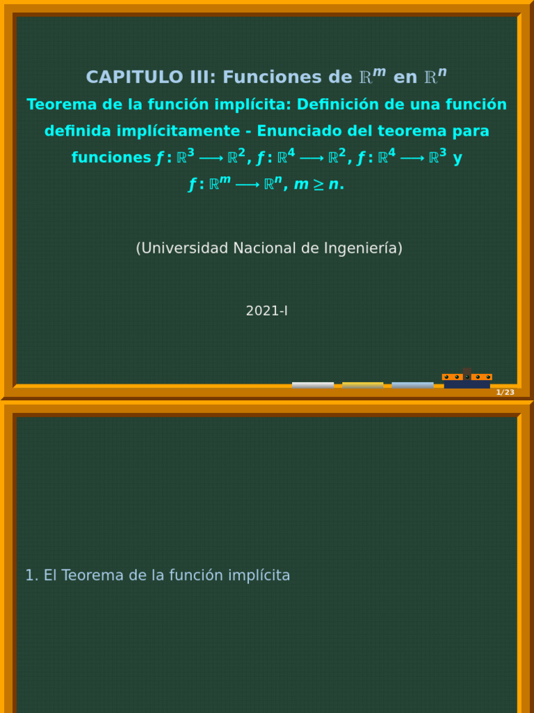 Sesion 7.3 CAP - 03 - Teorema de La Función Implícita | PDF | Función (Matemáticas) | Ecuaciones