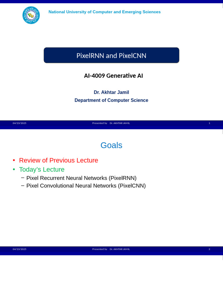 Lecture # 5-2 PixelCNN | PDF | Applied Mathematics | Artificial Intelligence