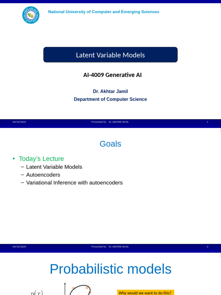 Lecture # 6 Latent Variable Models | PDF | Applied Mathematics | Machine Learning