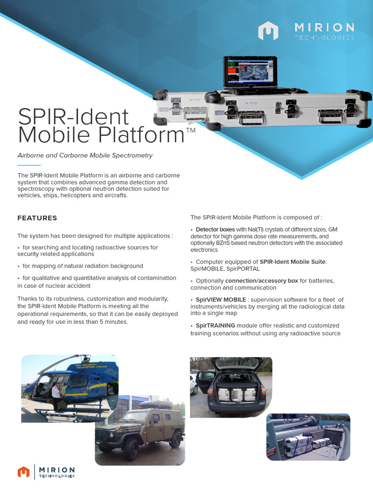 SPIR-Ident Mobile Platform Overview | PDF | Nuclear Physics | Radiation