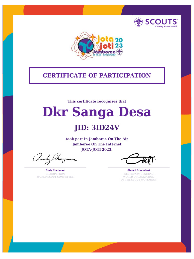 Jota Joti Certificate | PDF