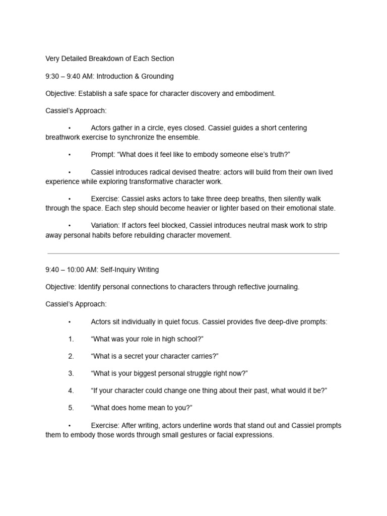Exploring Character Through Movement | PDF