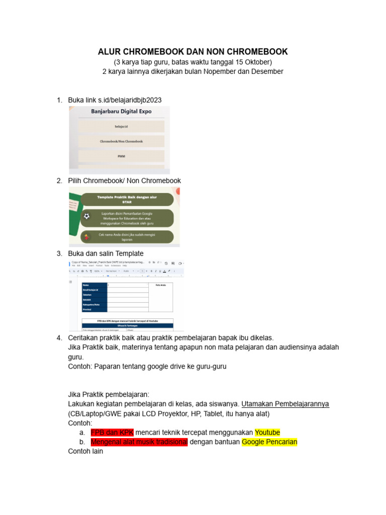 Alur Chromebook Dan Non Chromebook | PDF