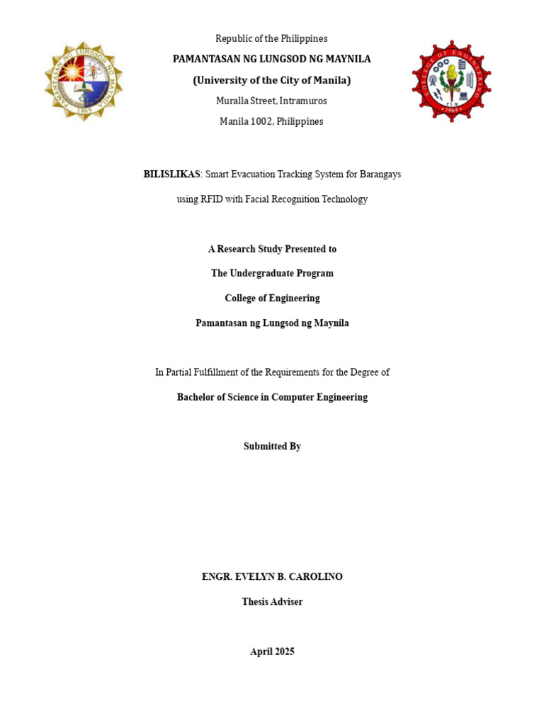 GROUP6 BilisLikas Chapter1-5 | PDF | Emergency Evacuation | Radio Frequency Identification