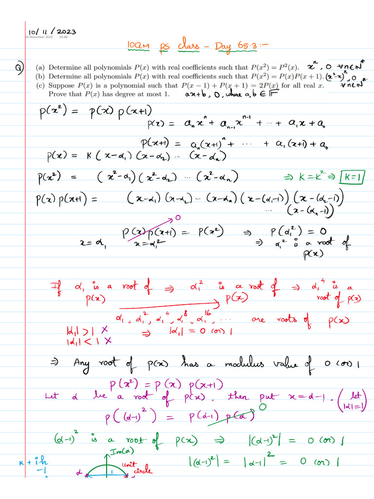 IOQM Problem Solving Day-65.3 | PDF