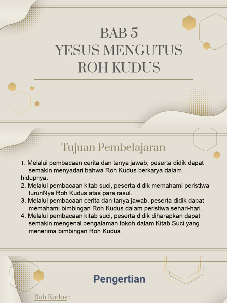 Yesus Mengutus Roh Kudus | PDF