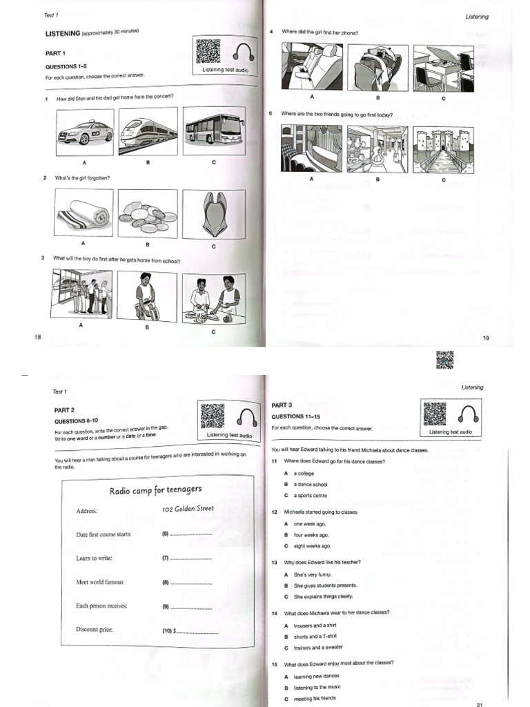 KET Test 1-Listening | PDF