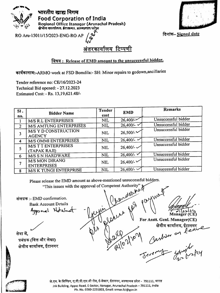 ION EMD Refund FSD Bomdila | PDF