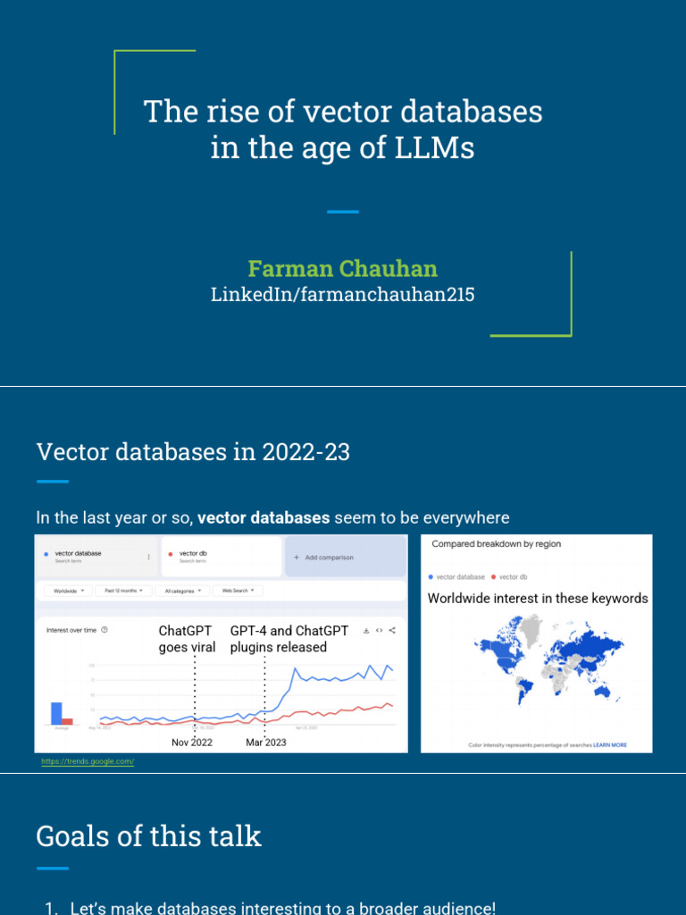 The Rise of Vector Databases in The Age of LLMs | PDF | No Sql | Databases