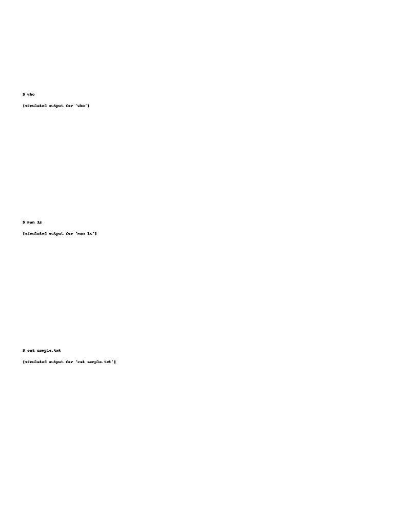 Linux Commands Assignment With Screenshots | PDF