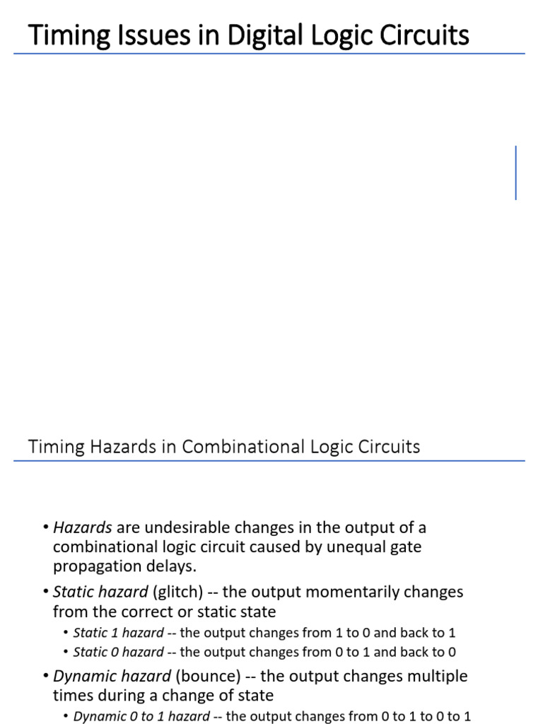 Timing Issues in Digital Circuits | PDF | Digital Technology | Electrical Circuits