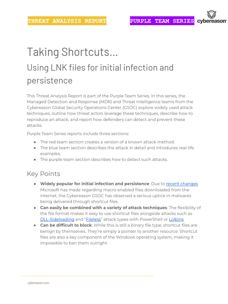 LNK Files: Malware Delivery Techniques | PDF | Computer File | Malware