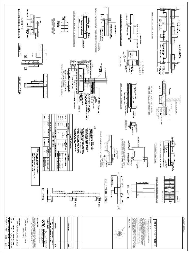 S 002 SH 1 Typical Structural Details | PDF | Beam (Structure ...