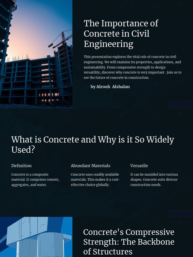 The Importance of Concrete in Civil Engineering 4 | PDF | Concrete ...