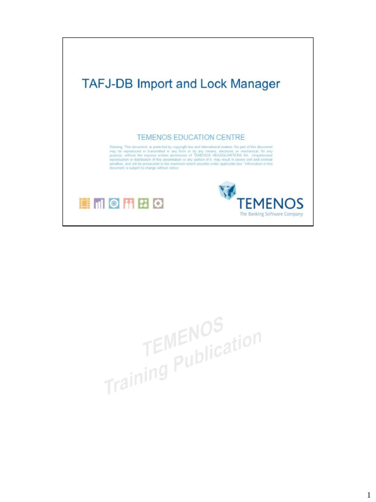 T3TAFJ8 DBImport and Lock Manager R15 | PDF | Databases | Relational Database