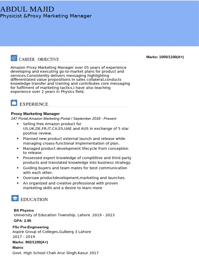 ABDUL MAJID CV New | PDF