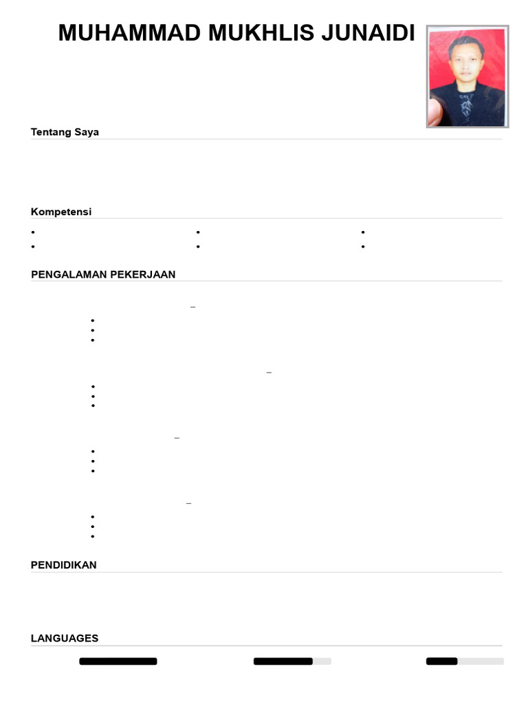 CV - Muhammad Mukhlis Junaidi | PDF