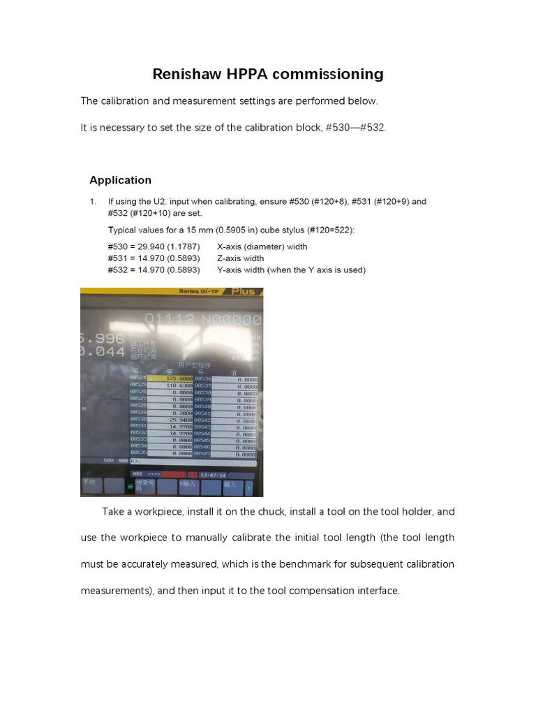 Renishaw HPPA Commissioning | PDF
