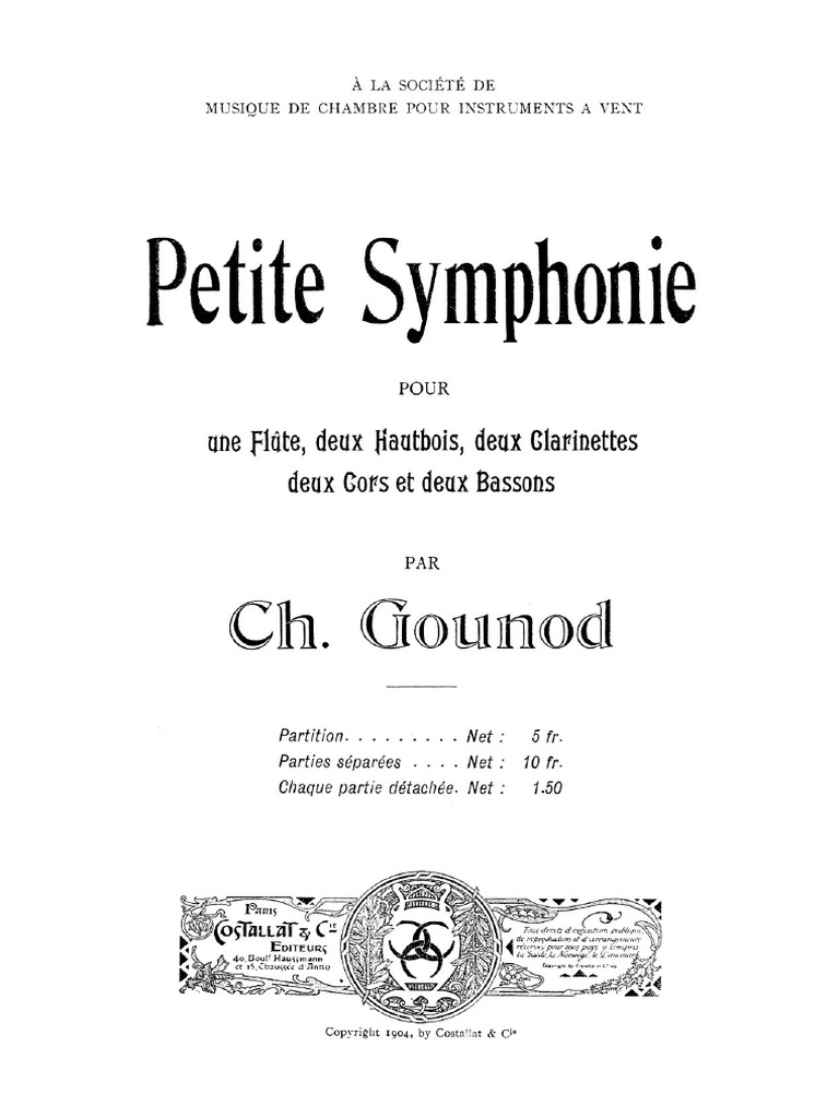 GOUNOD - Petite Symphonie Nonet | PDF