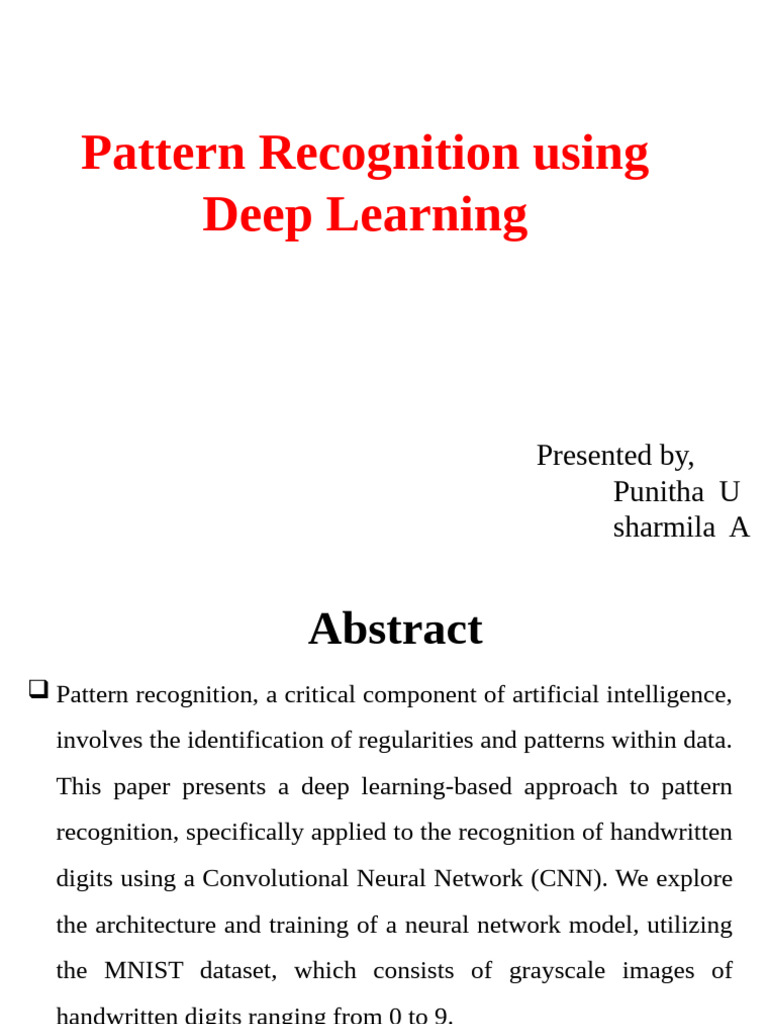 Pattern Recognition | PDF | Deep Learning | Algorithms
