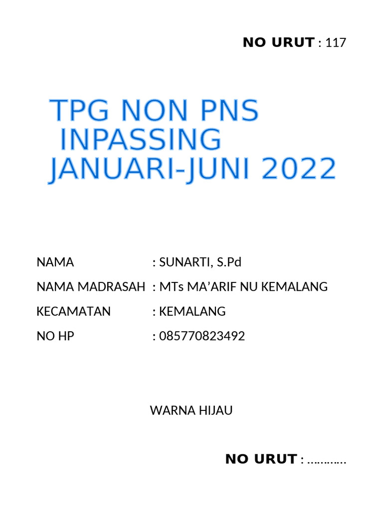 sampul berkas TPG SEKSI PENMAD | PDF