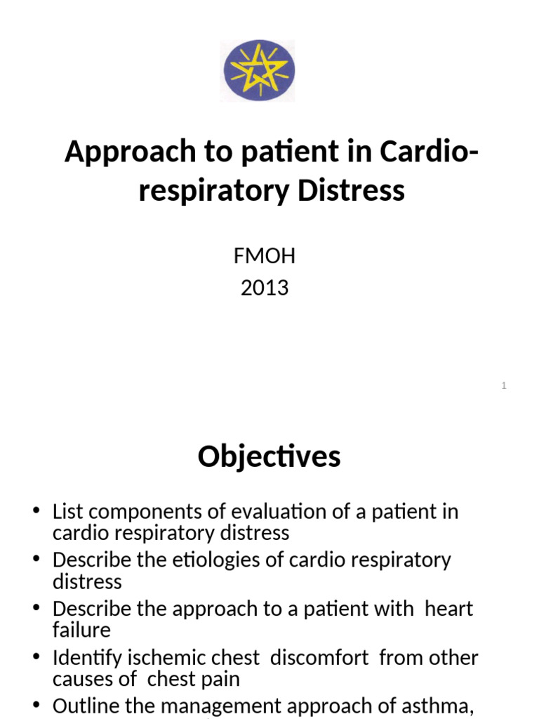 The Patient in Cardiorespiratory Distress Final | PDF | Myocardial ...