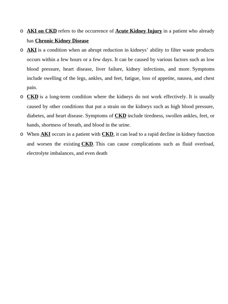 AKI On CKD | PDF