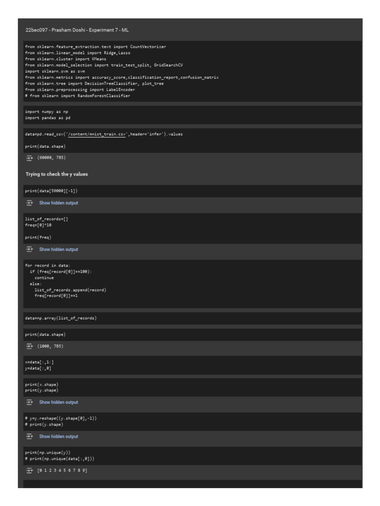 EXP - 7 - Prasham Doshi - 22bec097 | PDF | Support Vector Machine ...