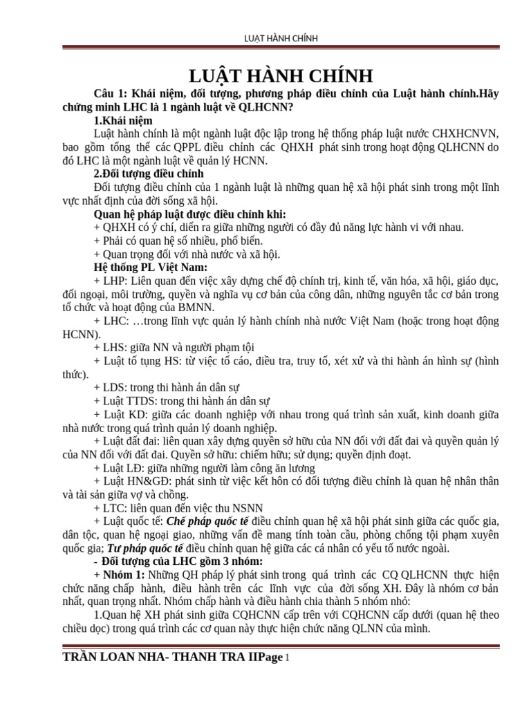 On Tap Luat HC | PDF