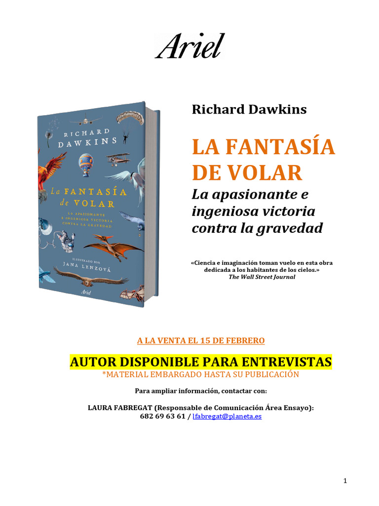 1 DP La Fantasia de Volar - Richard Dawkins | PDF | Helicóptero | Ala