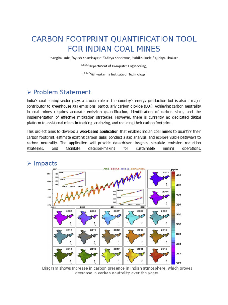 Carbon Footprint Quantification Tool For Indian Coal Mines | PDF ...