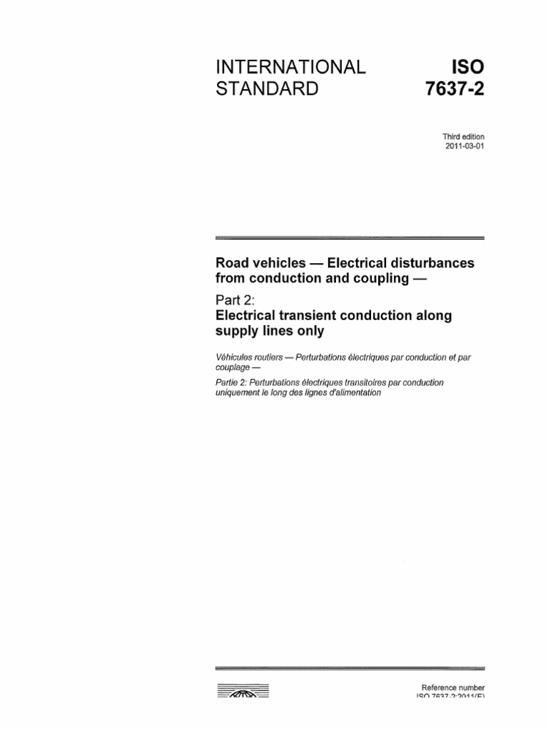 Iso 7637-2 2011 | PDF