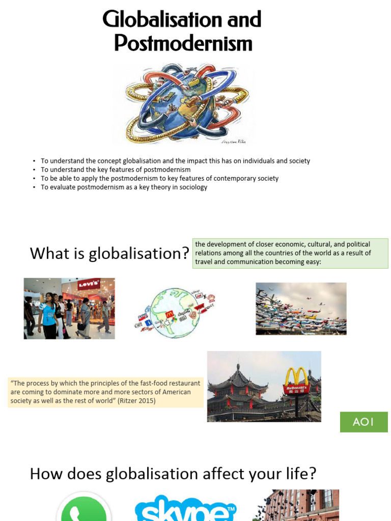Globalisation and Postmodernism SHO | PDF | Globalization | Modernity
