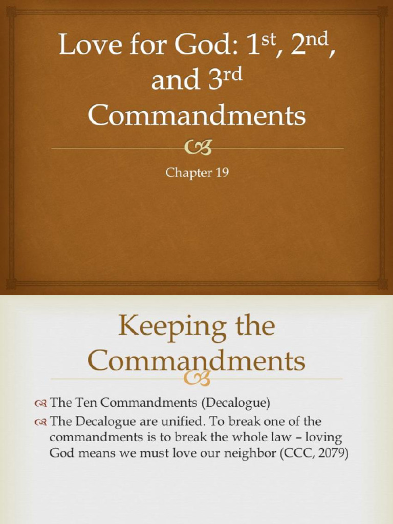 1st, 2nd and 3rd Commandment | PDF