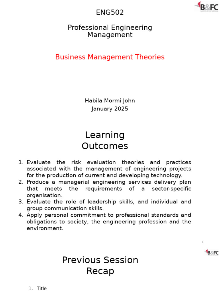 Week 7 - Business Management Theories | PDF | Systems Theory | Business