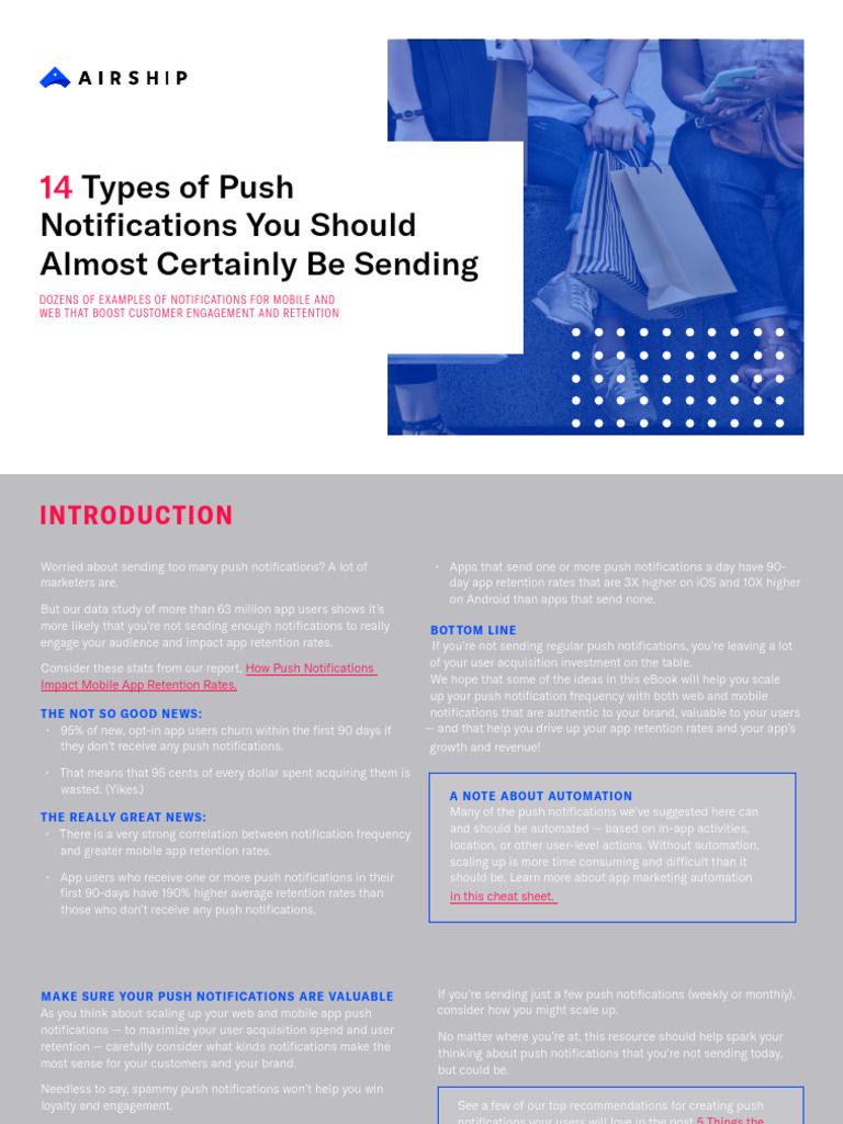 Airship 14 Types of Push | PDF | Loyalty Program | Mobile App