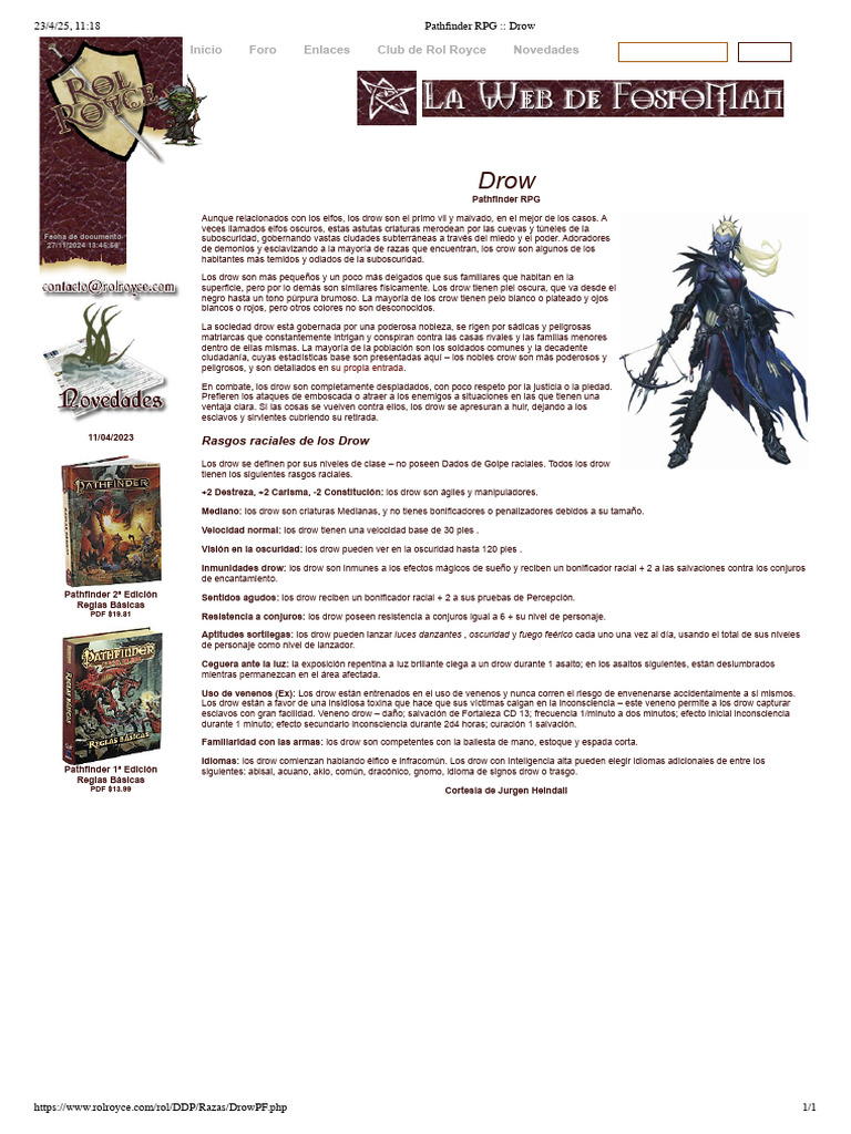 Pathfinder RPG - Drow | PDF