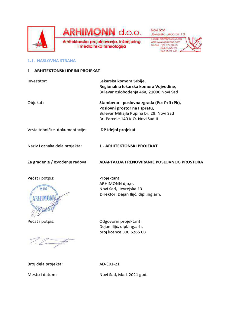 01 Idp Arh Rlkv Ent Si 2021 | PDF