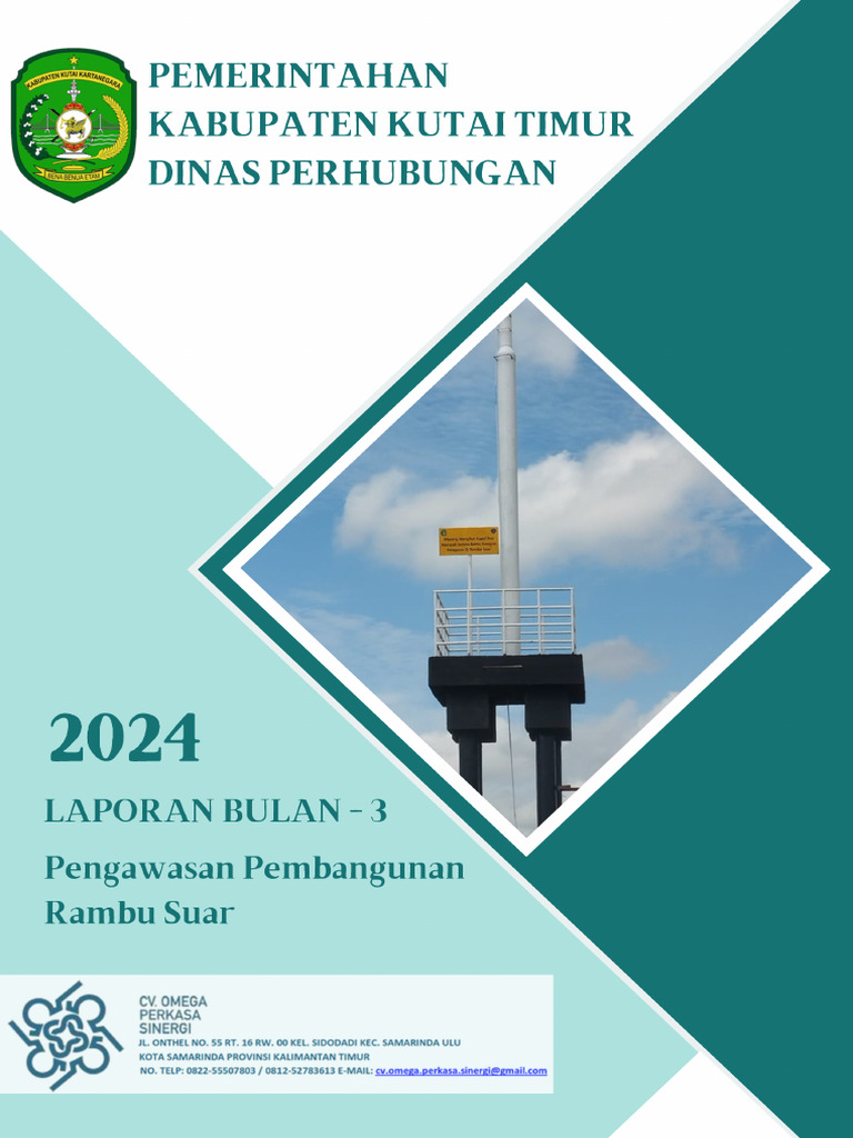 Teal Simple Monthly Report Cover | PDF