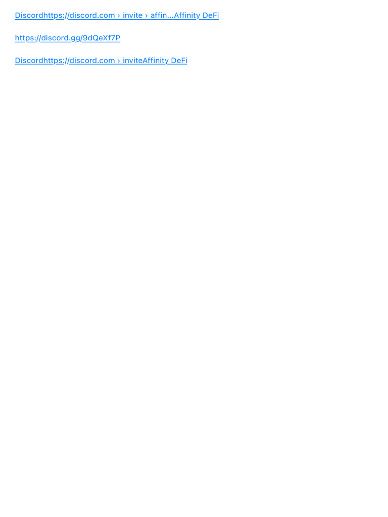 Invite Affin... Affinity DeFi | PDF