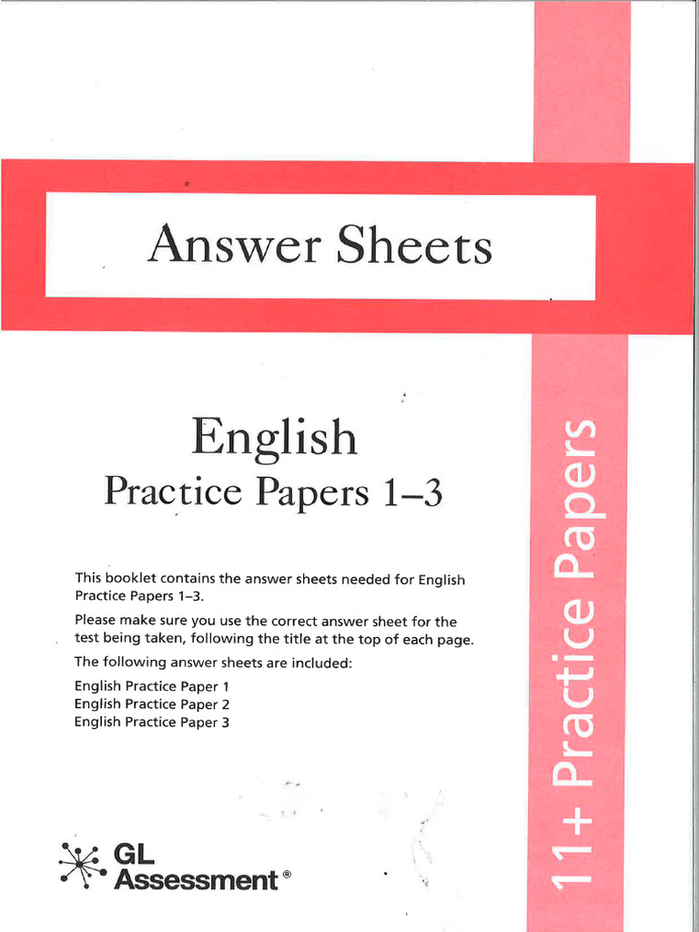 Answer Sheets | PDF