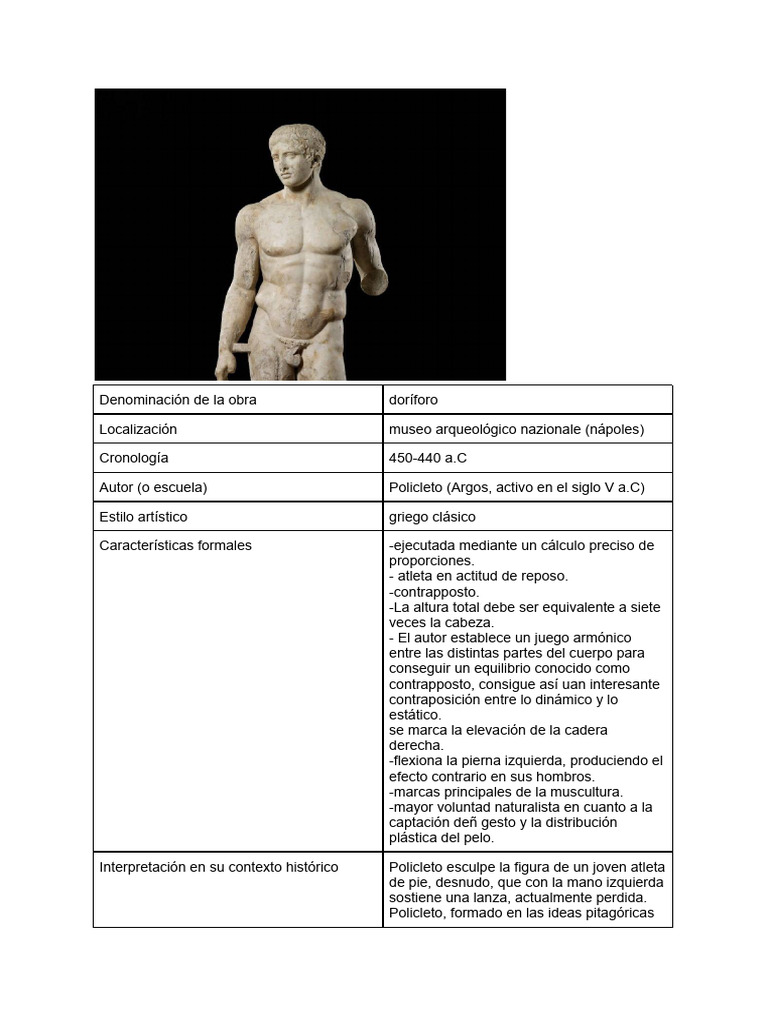 Doríforo | PDF | Las artes