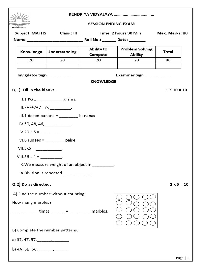 III Maths Question Paper | PDF | Litre